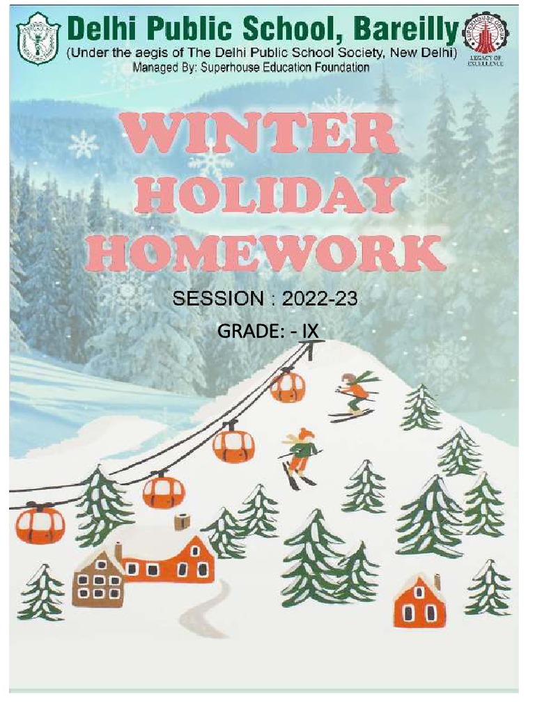 Winter Vacation Homework for IX Grade | PDF | Area | Sphere