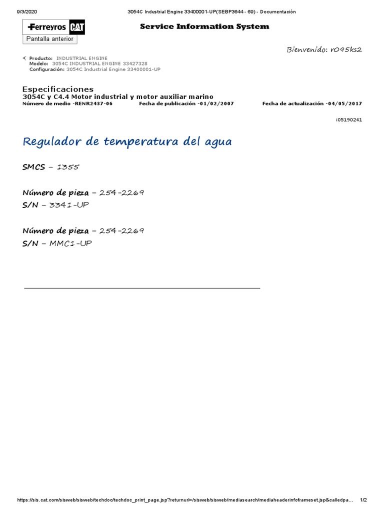 3054c - Termo Estato - Tiempo de Apertura y Grados | PDF | Vehículos