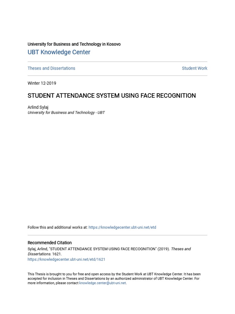 Student Attendance System Using Face Recognition | PDF | Image Resolution | Eigenvalues And ...