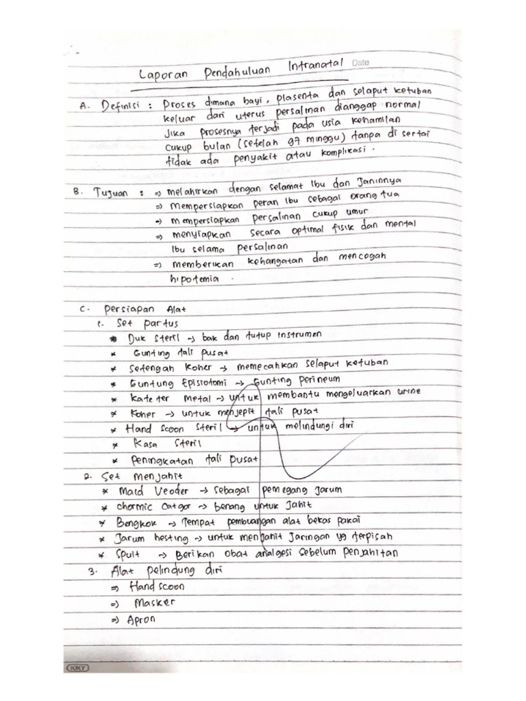 LP Intranatal (Normal) | PDF