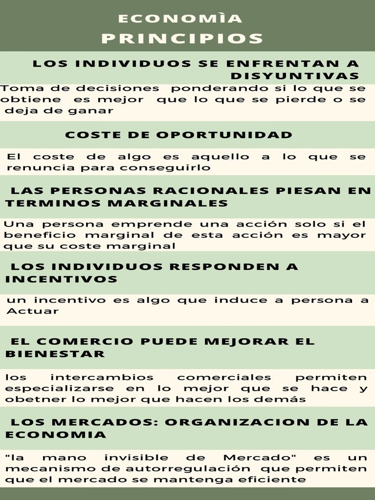 Infografía Principios de Economia | PDF