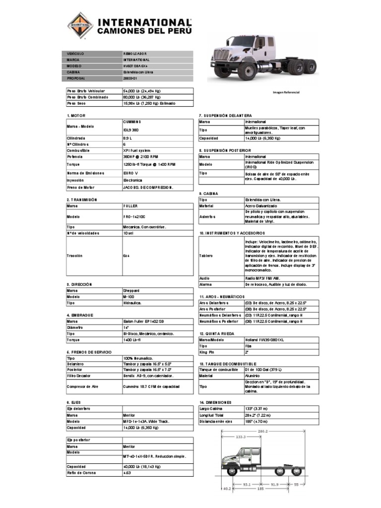 FT - Remolcador HV607 SBA 6X4 - 28833-01 | PDF | Partes de vehículo ...