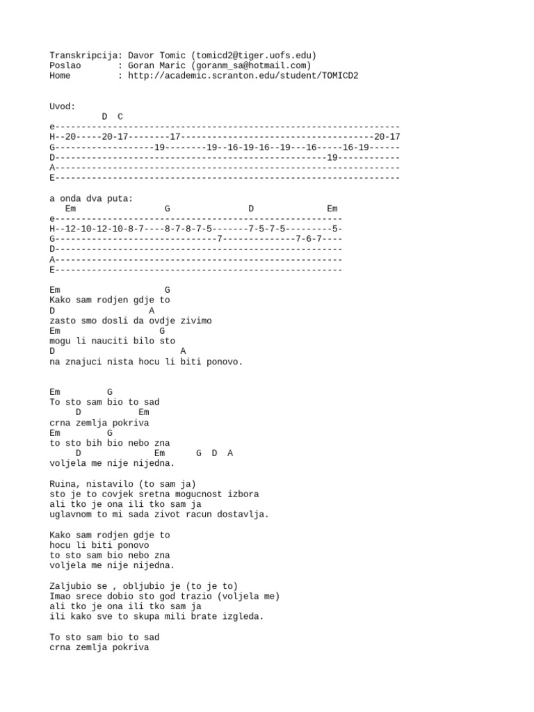 Azra Voljela Me Nije Nijedna | PDF