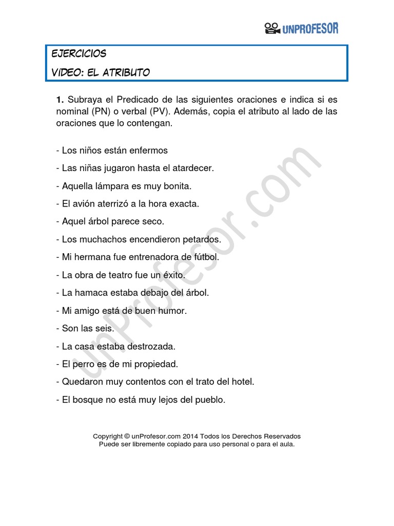 Ejercicio El Atributo 171 | PDF