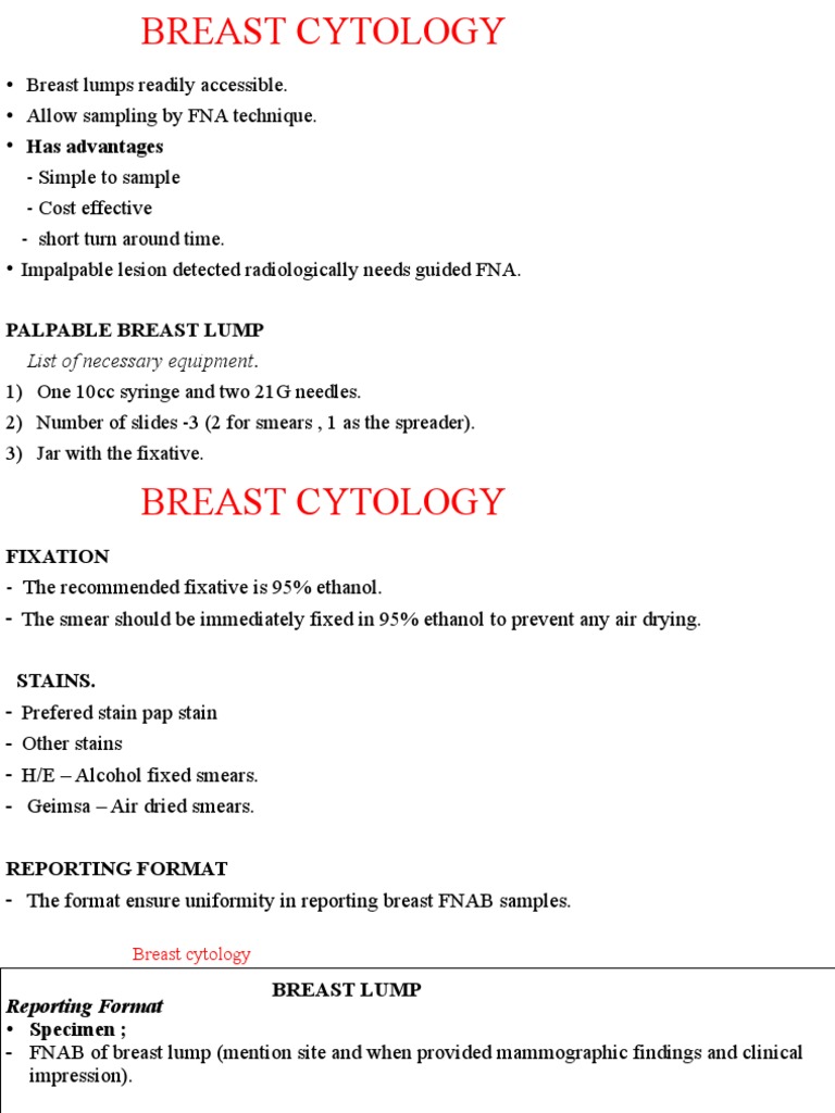 Breast Cytology | PDF | Cytopathology | Staining