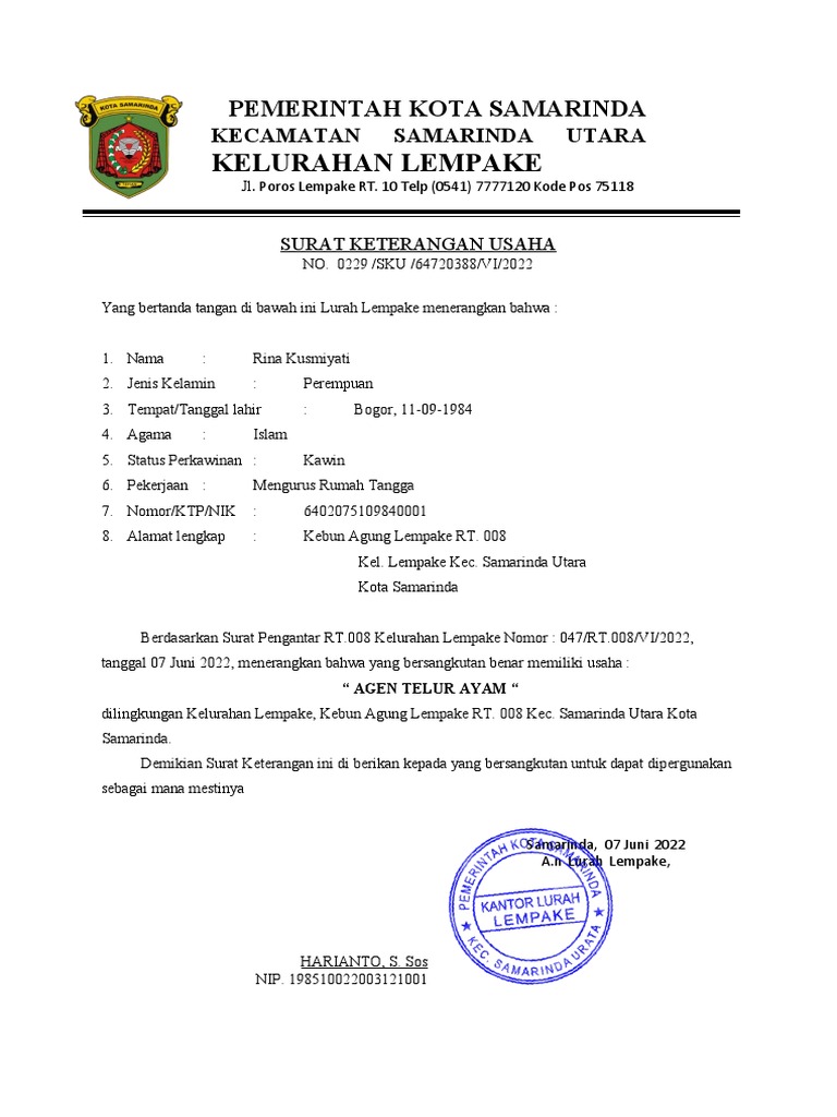 Surat Domisili | PDF