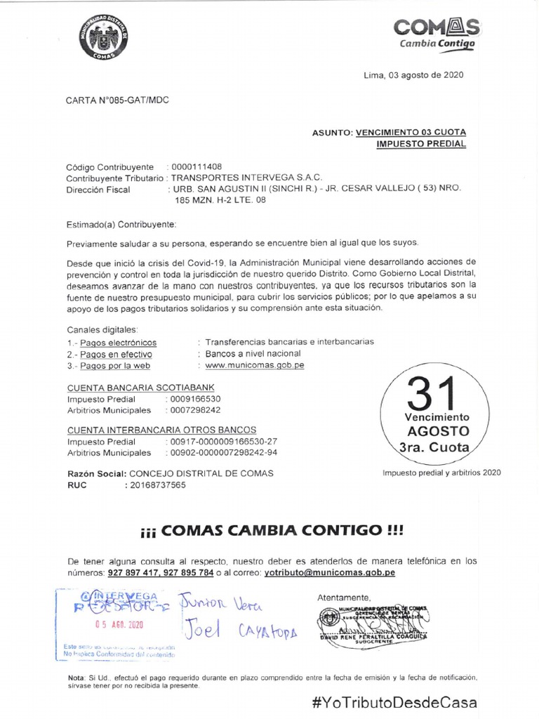 Municipalidad de Comas | PDF
