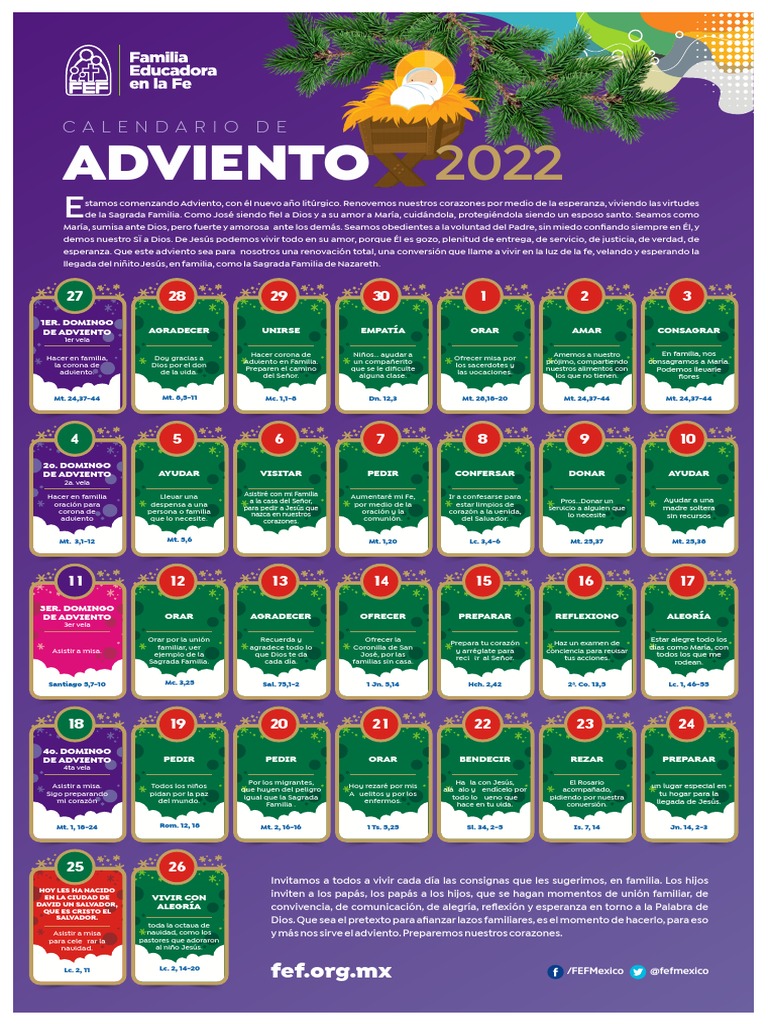 Calendario Adviento 2022 | PDF | Oración | Adviento