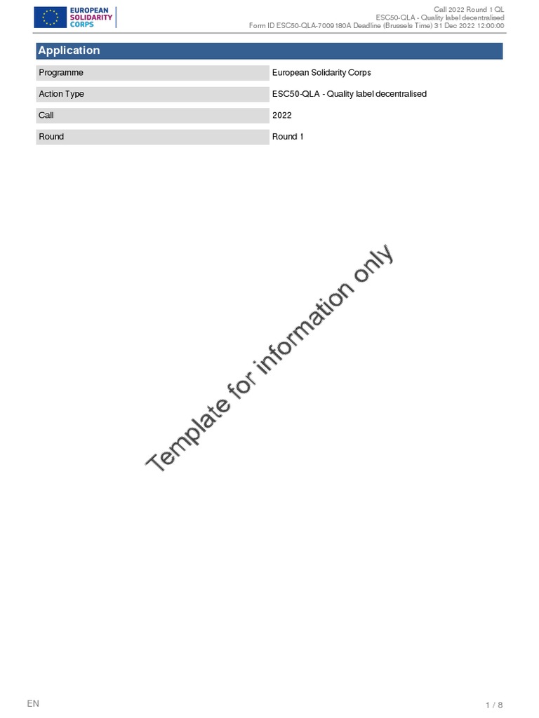 2023 Eplus Call Template ESC50 QLA | PDF | Data Management ...