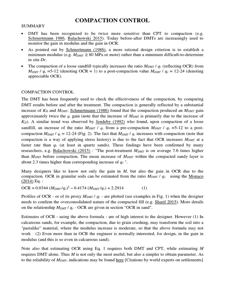 Compaction Control Pdf