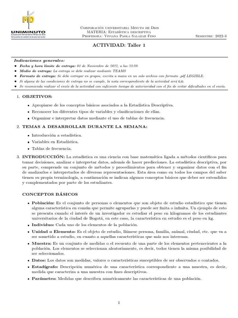 Gu A 1 ED Distancia | PDF | Muestreo (Estadísticas) | Nivel de medida