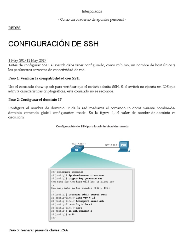 Configuración de SSH - Interpolados | PDF Configuración de SSH - Interpolados | PDF