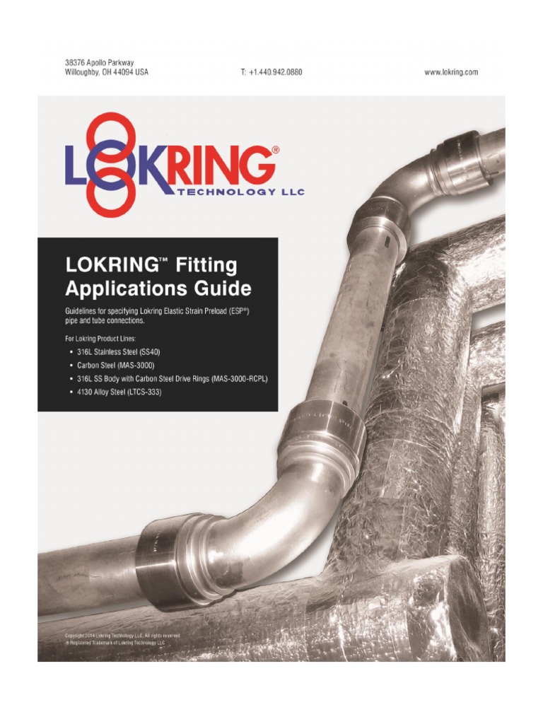 Lokring Application Guide | PDF | Pipe (Fluid Conveyance) | Stainless Steel