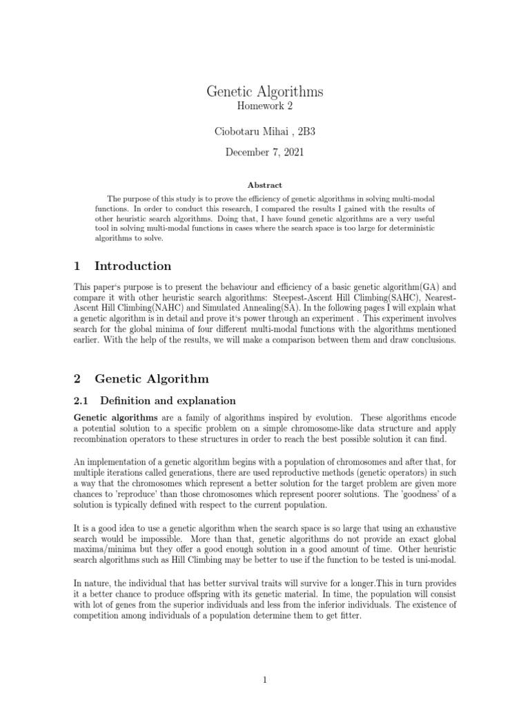 Algoritmi Genetici | PDF | Genetic Algorithm | Mathematical Optimization