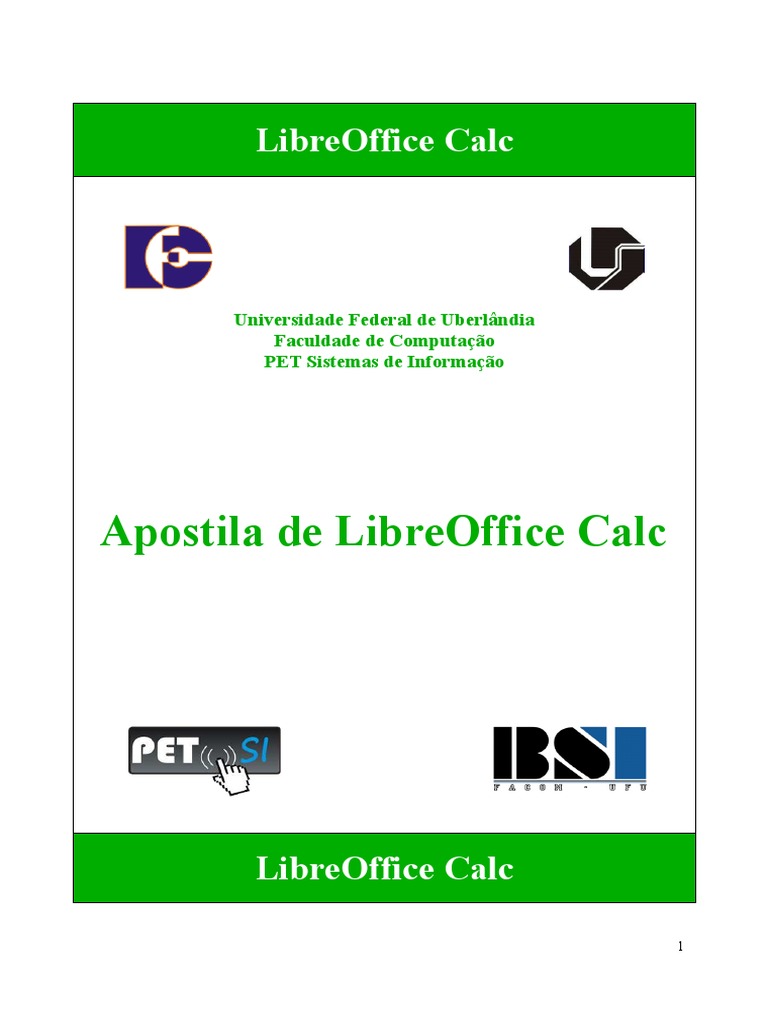 LibreOffice Calc | PDF | Janela (informática) | Planilha