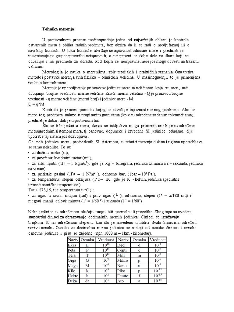 1 Tehnika Merenja | PDF