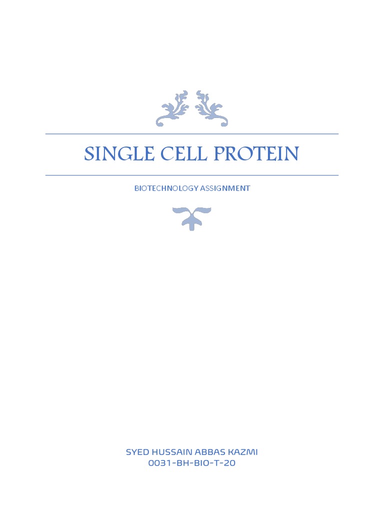 Single Cell Protein SCP | PDF | Proteins | Bacteria