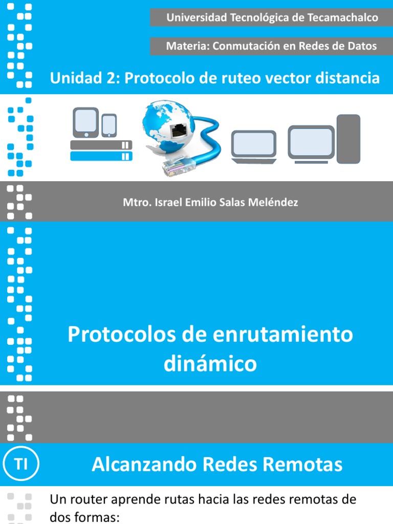 Unidad2 Protocolo de Ruteo Vector-Distancia | PDF | Enrutador ...