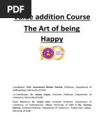 VAC - The Art of Being Happy Syllabus | PDF | Happiness | Well Being