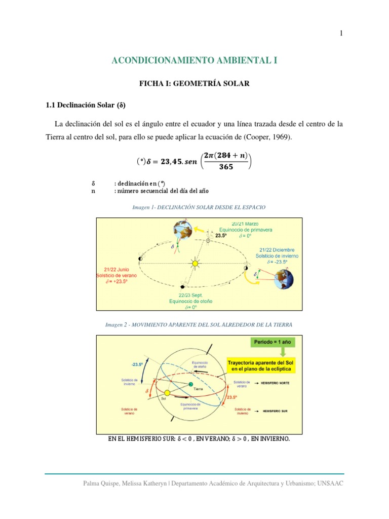Fichas - Movimiento Aparente Del Sol | PDF | Azimut | Ecuador