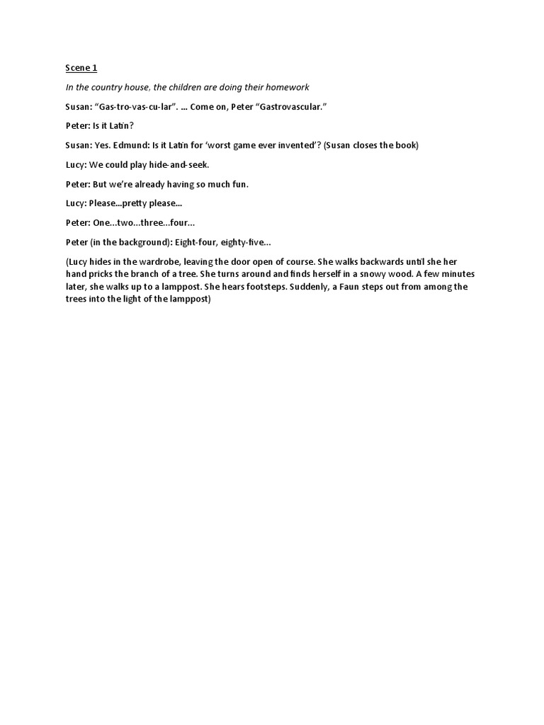 Narnia Scene | PDF | C. S. Lewis | The Chronicles Of Narnia