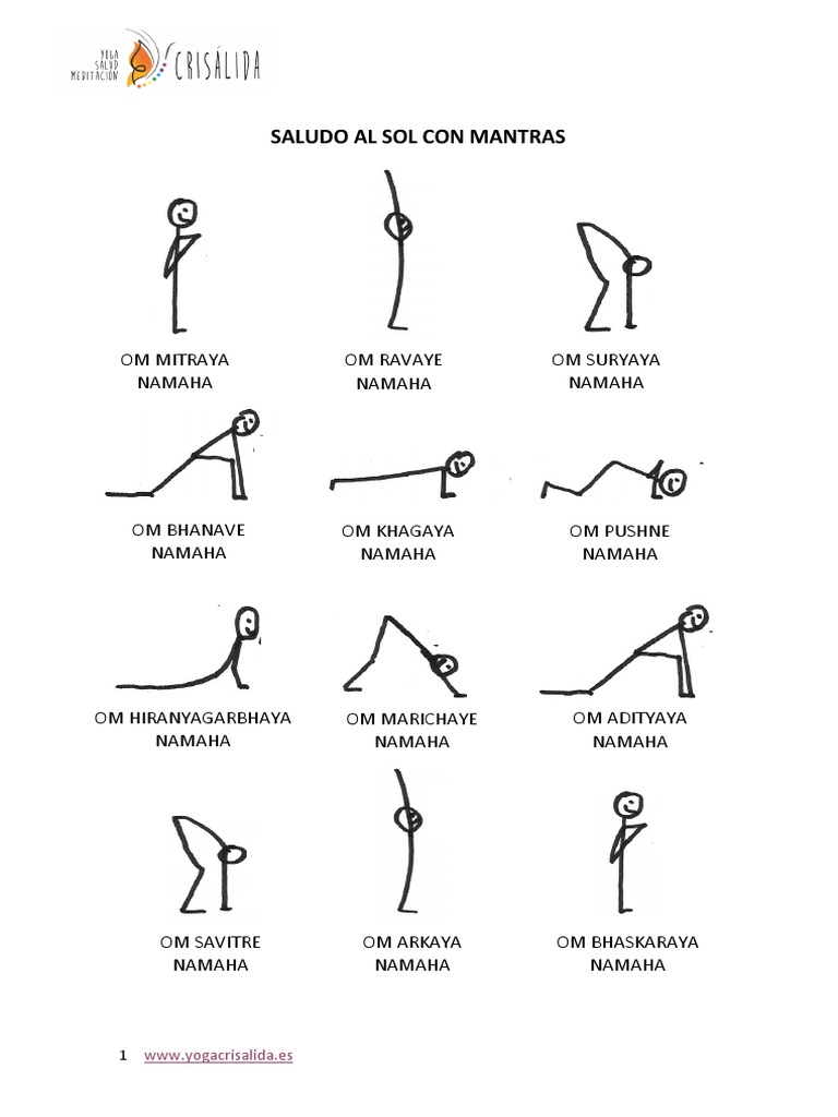 Mantras del Saludo al Sol | PDF | Religión y espiritualidad