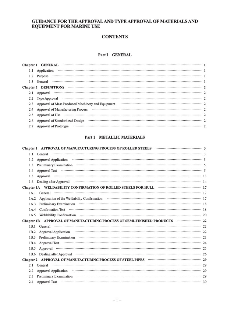 Guidance For The Approval and Type Approval of Materials and Equipment ...