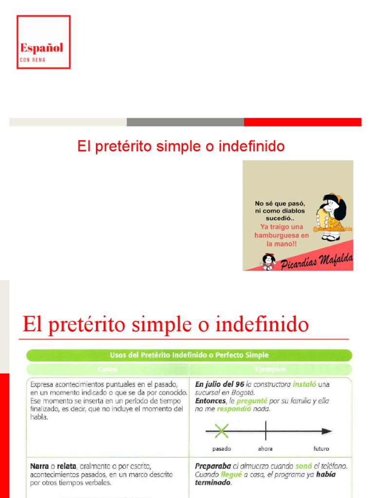 El Preterito Simple - Unidad 8 | PDF | Artes del Lenguaje y Comunicación