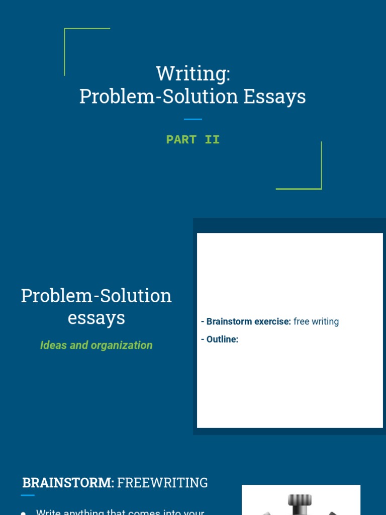Problem-Solution Essays (PART II) | PDF