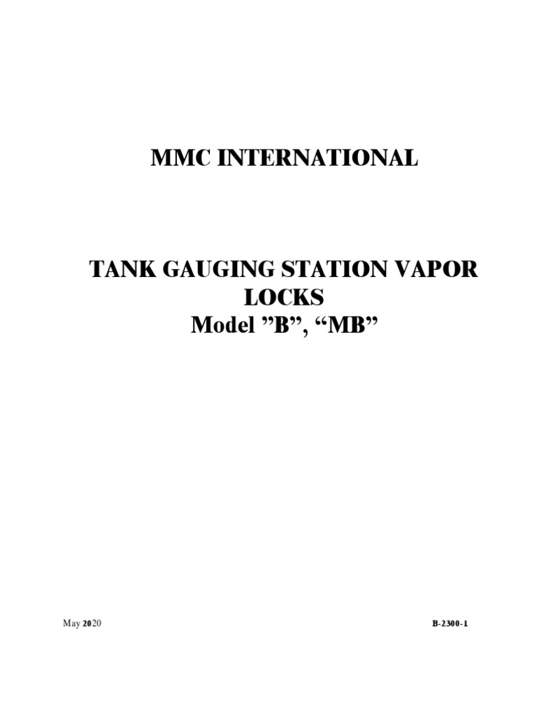 MMC Vapor Valve Manual 2020 | PDF | Valve | Pipe (Fluid Conveyance)