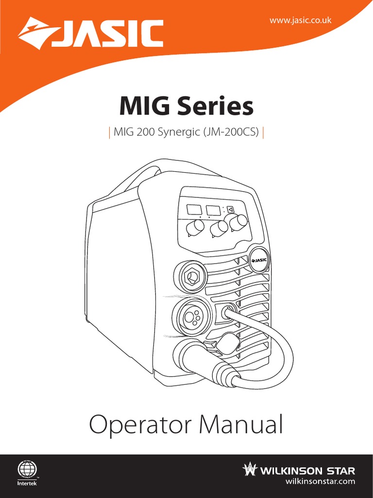 Jasic MIG 200 Synergic MIG Welding Inverter Operation Manual | PDF ...