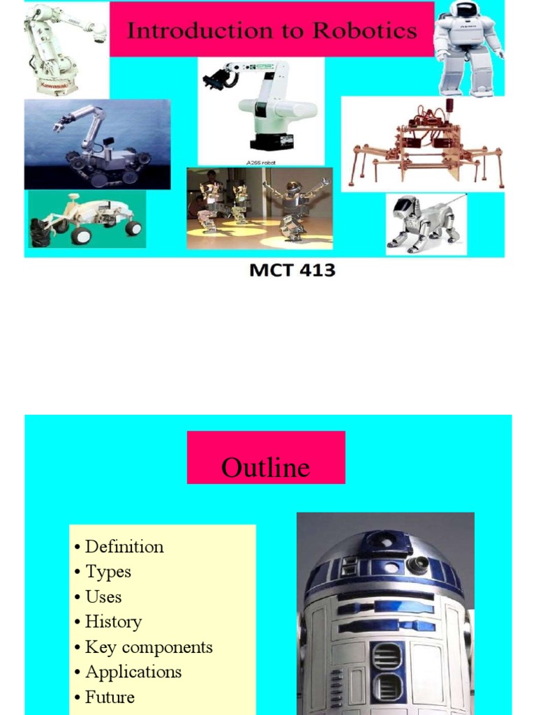 Lecture 1 Intro To Robotics 221011 103012 Pdf Robot Robotics 9253