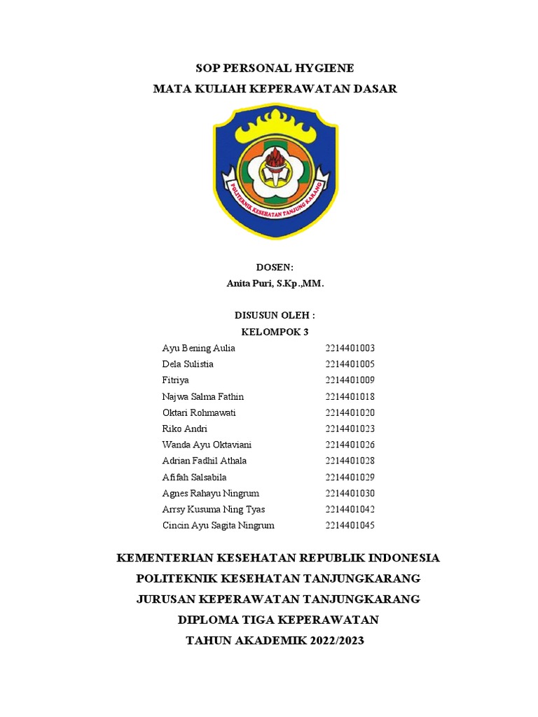 Sop Personal Hygiene | PDF