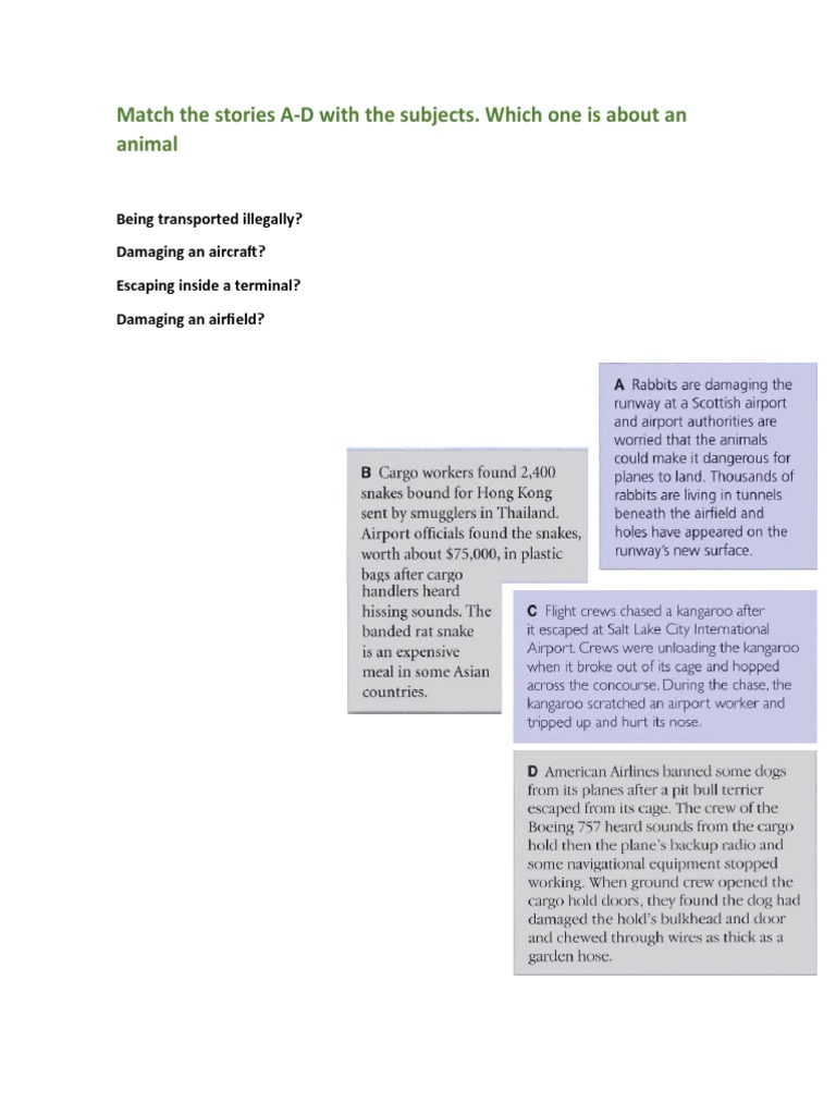 Animals | PDF | Aviation | Transport