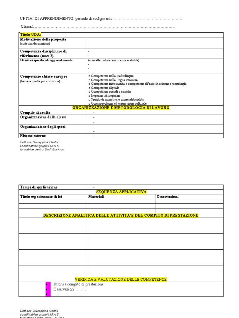 Format Vuoto Uda | PDF