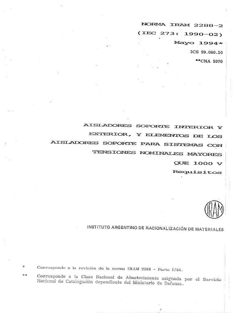 Norma IRAM-2288-2 199405 | PDF