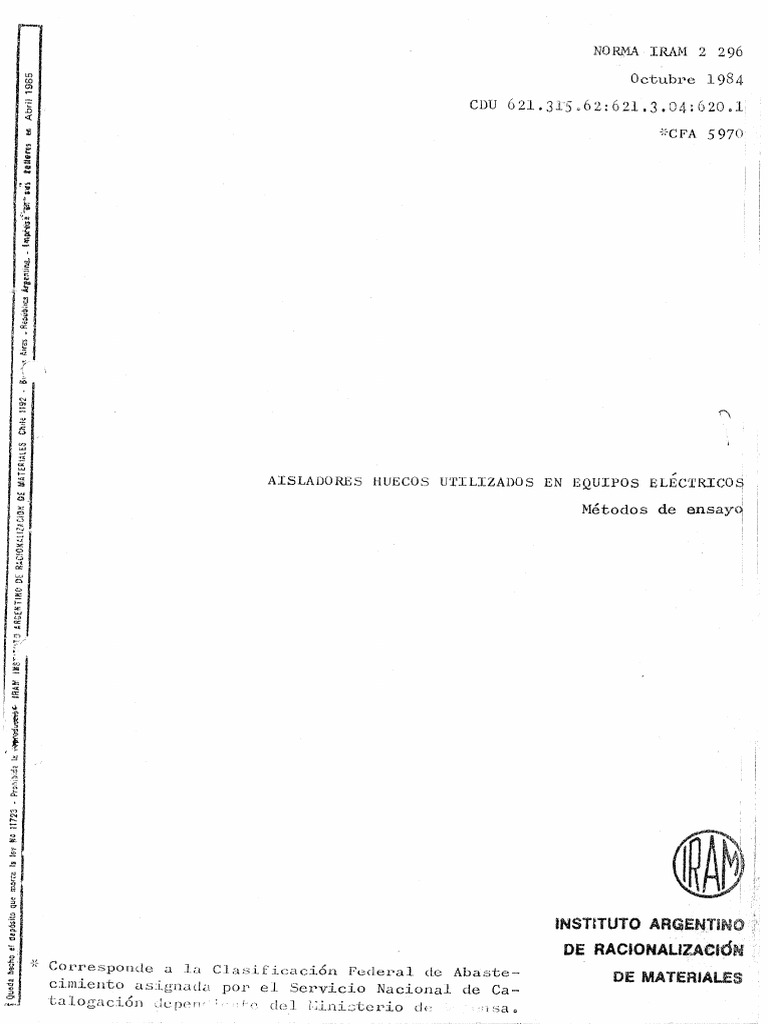 Norma IRAM-2296 198410 | PDF