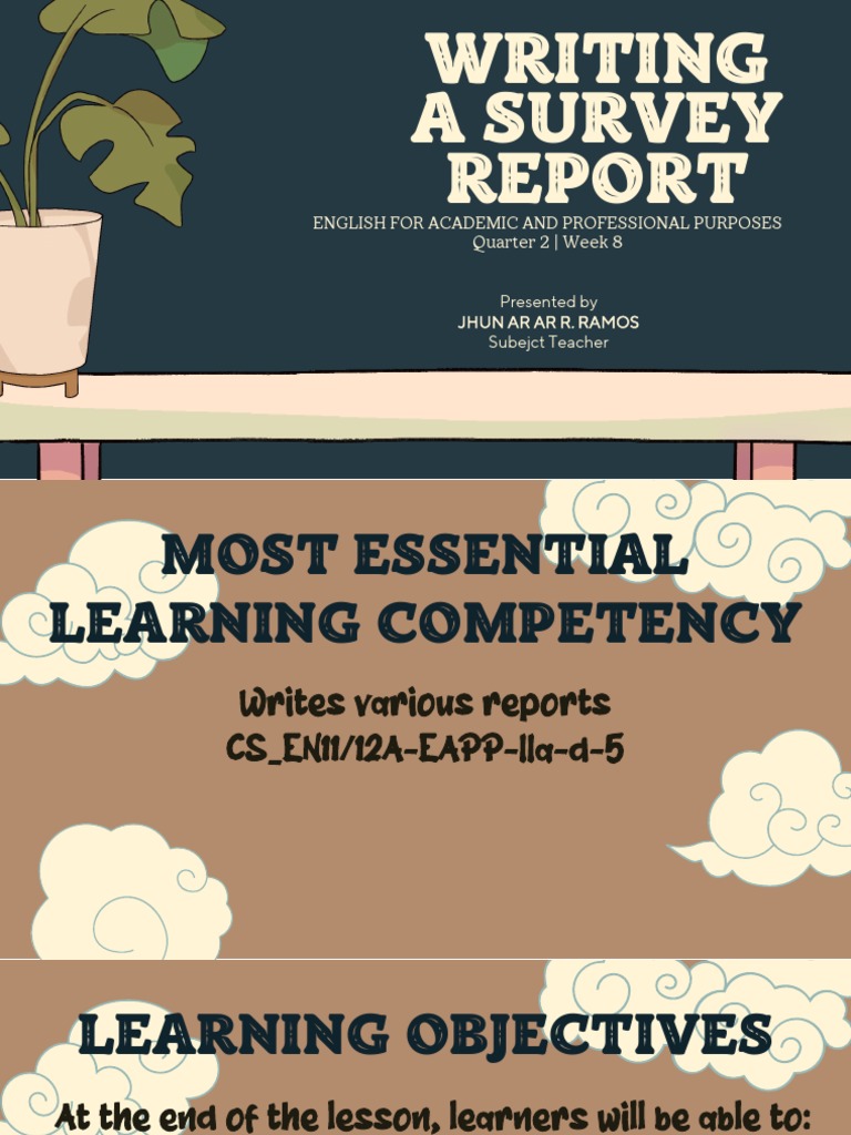 Writing a Survey Report in EAPP | PDF | Survey Methodology | Scientific ...