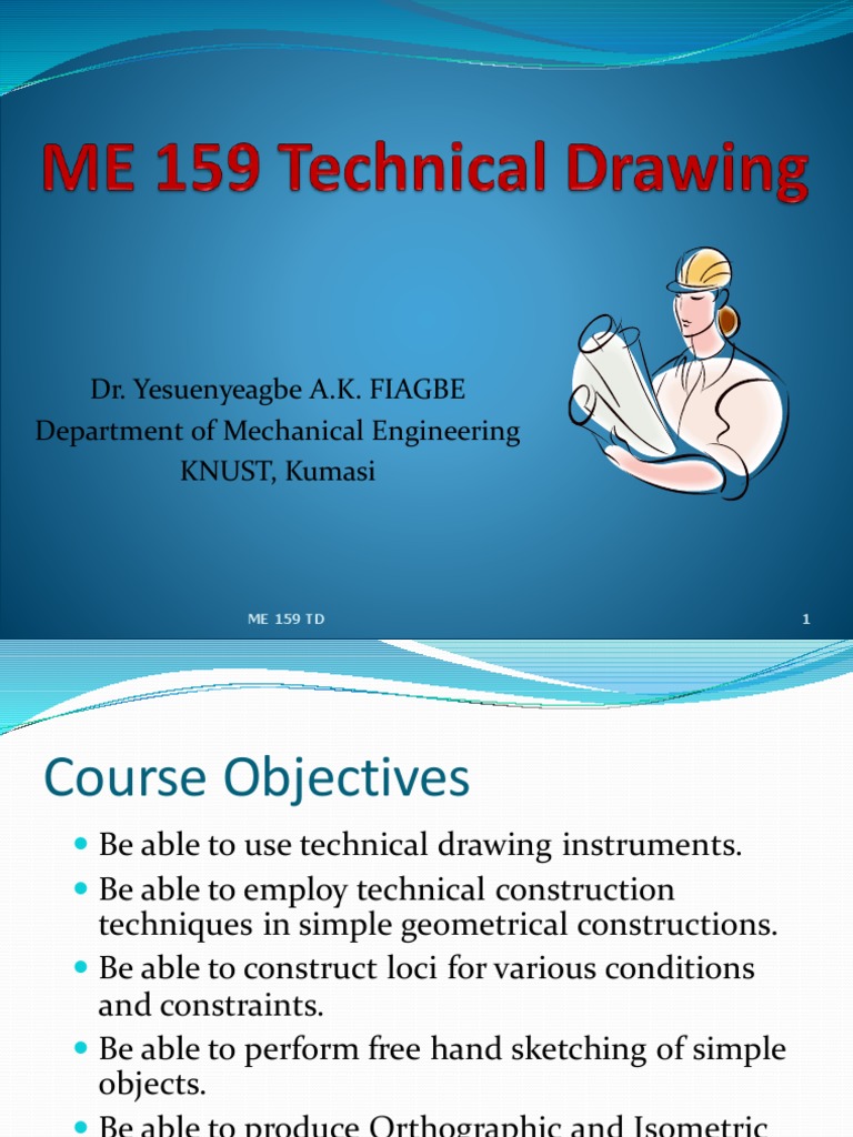 ME 159 Technical Drawing - Teach | PDF | Ellipse | Perpendicular