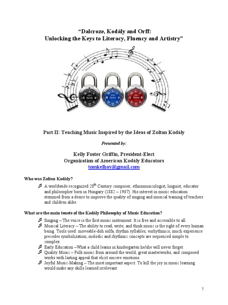 Dalcroze Kodaly and Orff Griffin | PDF | Music Education | Musicology