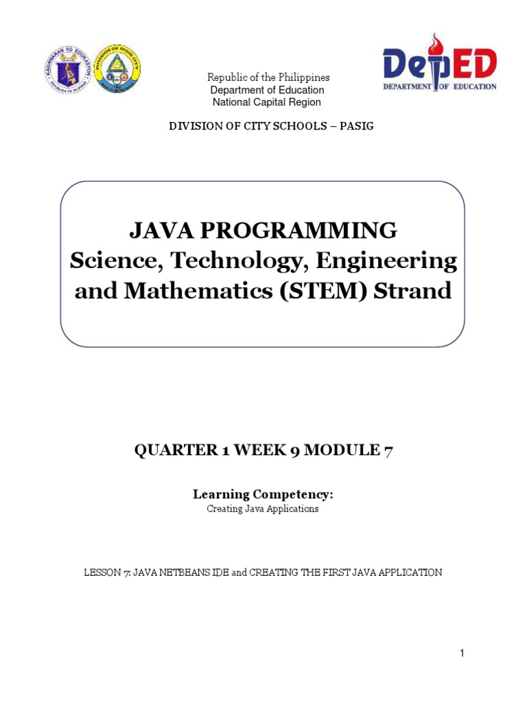 Java Programming Week 9 Module 7 Pdf Java Programming Language Class Computer Programming