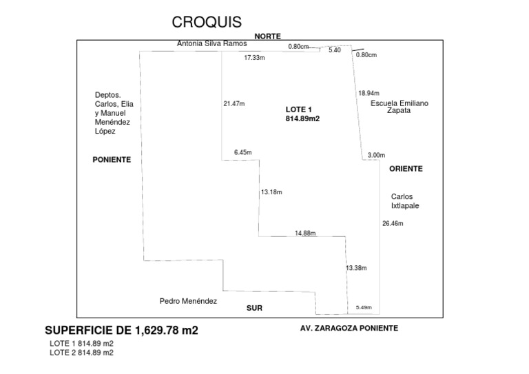 Croquis - Lote 1 | PDF