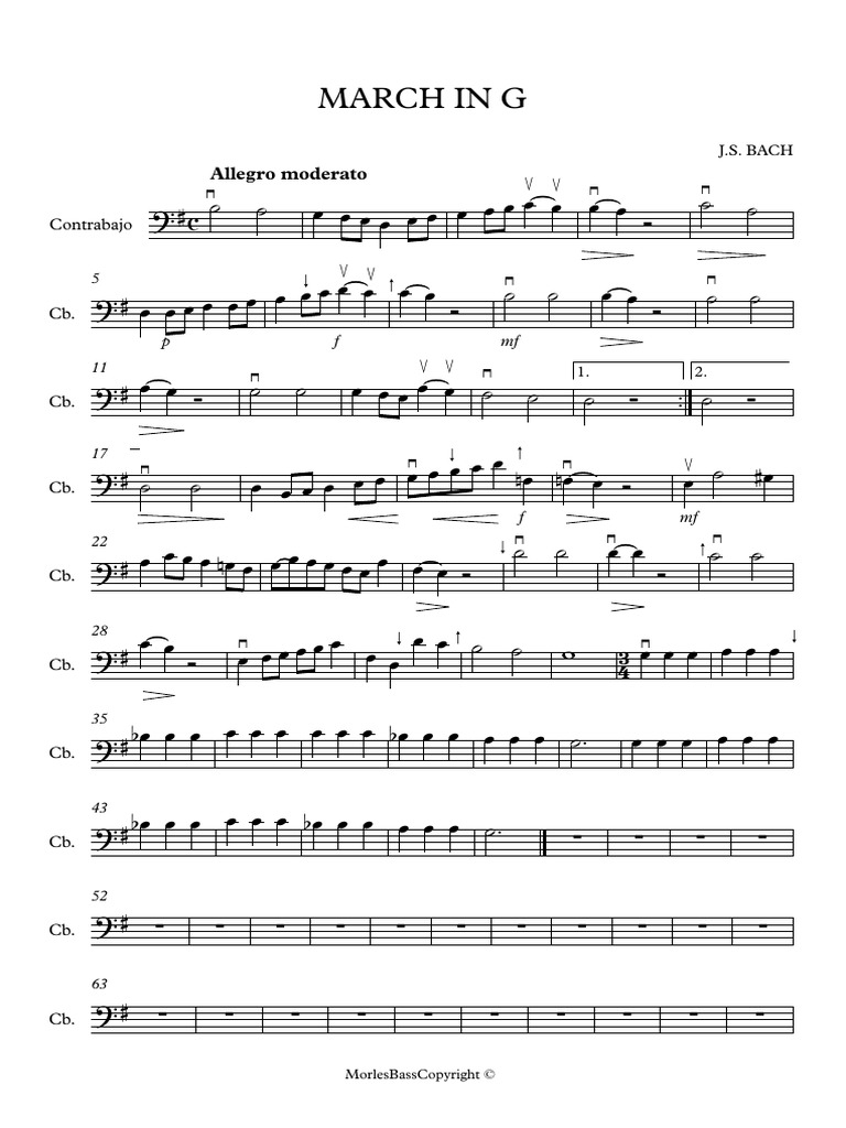MARCH IN G - Partitura Completa | PDF