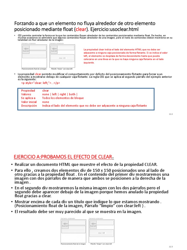 Css Clear y Z-Index | PDF