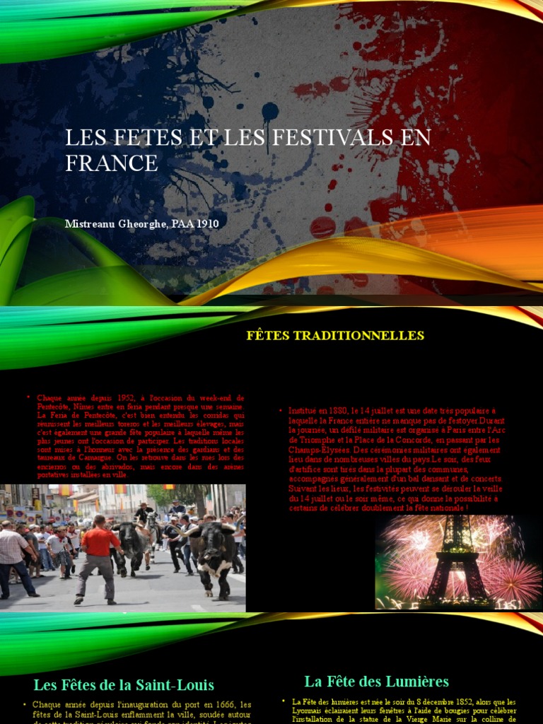 Les Fetes Et Les Festivals en France | PDF | Événements de ...