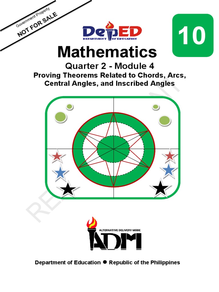 Math10 q2 Mod4 Provingtheorems v5 | PDF | Angle | Circle