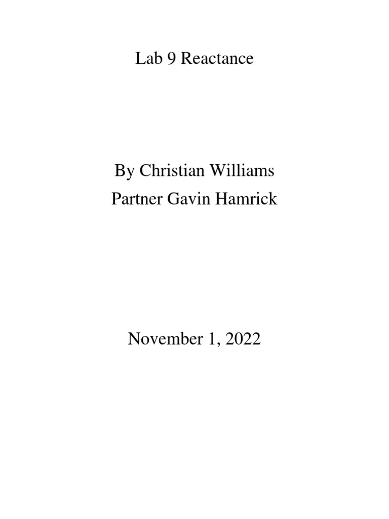 Lab 9 Physics | PDF | Inductor | Electrical Network