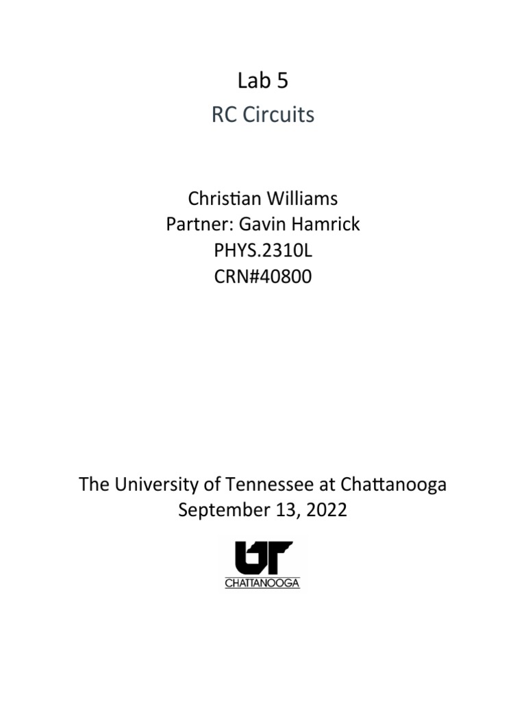 Lab 5 RC Circuits | PDF