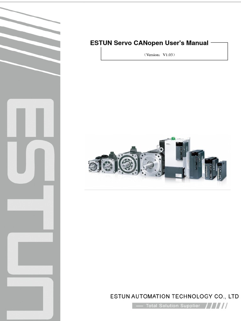 ESTUN Servo CANopen User S Manual V1 03 | PDF | Computing | Computer Engineering