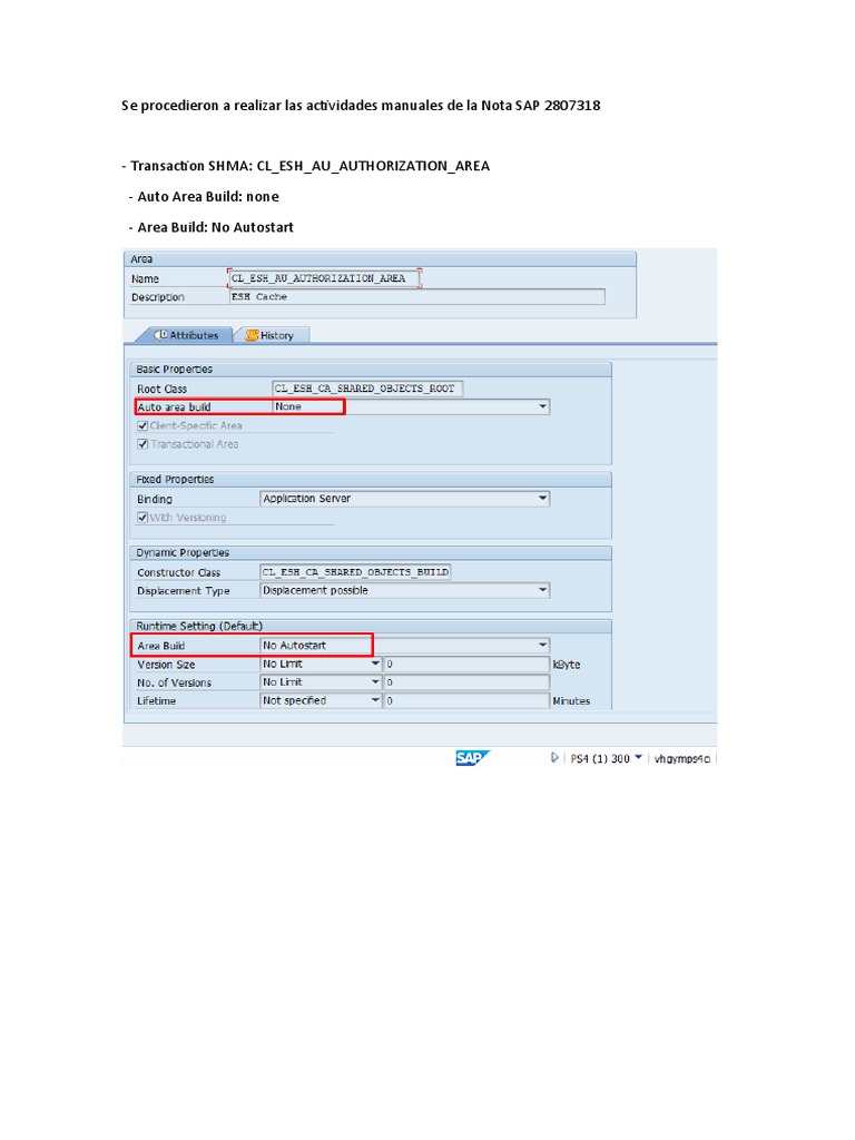Evidencia de Nota SAP 2807318 | PDF